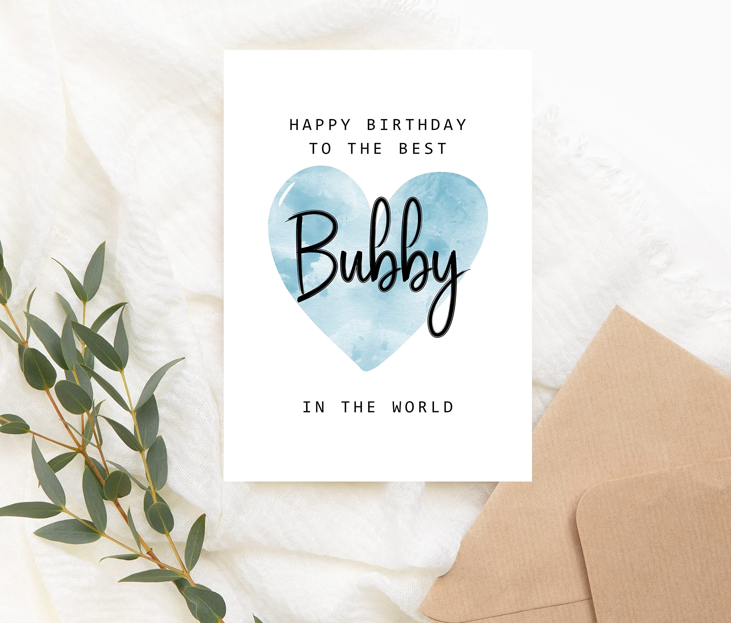 MoltDesigns Happy Birthday To The Best Bubby In The World Card - Bubby Birthday Card - Bubby Card - Father's Day Gift - Happy Birthday Card