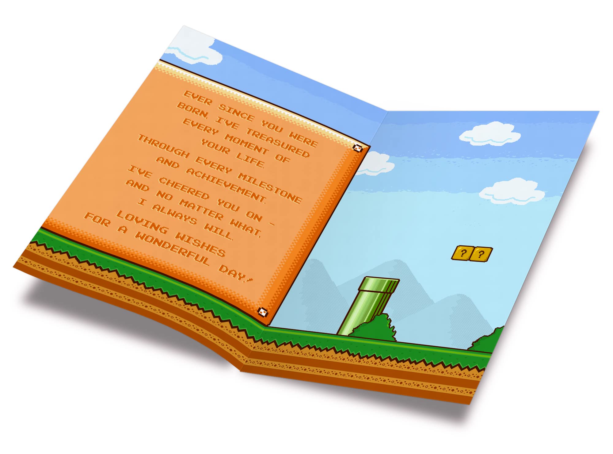 Prime Greetings Grandson Birthday Card Video Game Theme, Made in America, Eco-Friendly, Thick Card Stock with Premium Envelope 5in x 7.75in, Packaged in Protective Mailer
