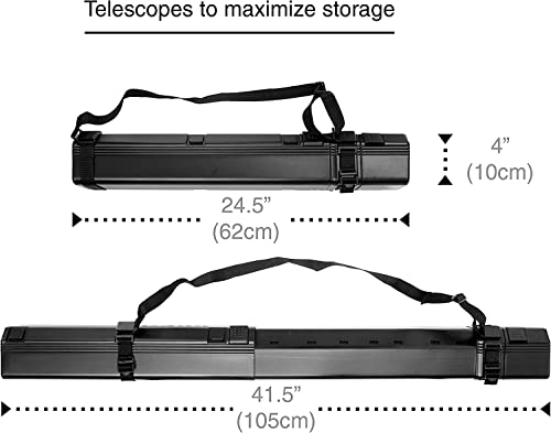 VViViD Black Telescoping Length Drafting & Portfolio Tube (25-41")