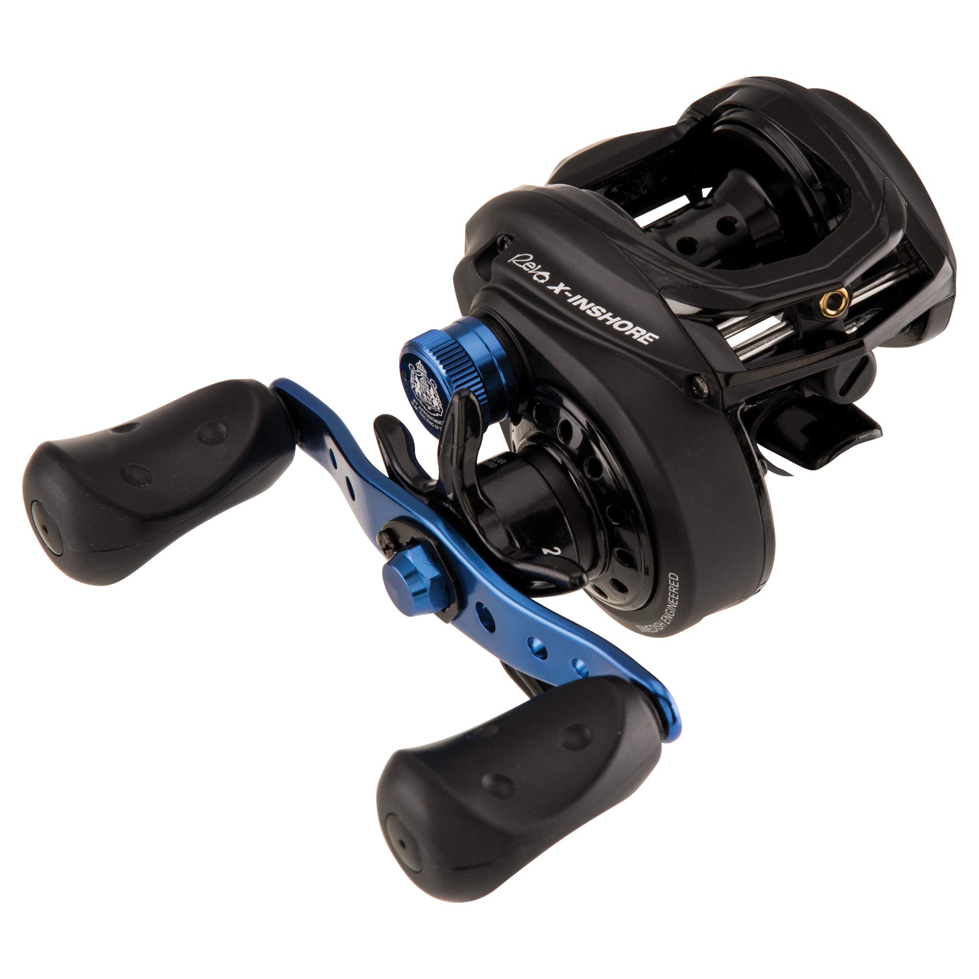 Abu Garcia, Revo X Inshore Low Profile Casting Reel, 6.6:1 Gear Ratio, 7 Bearings, 27" Retrieve Rate. Left Hand