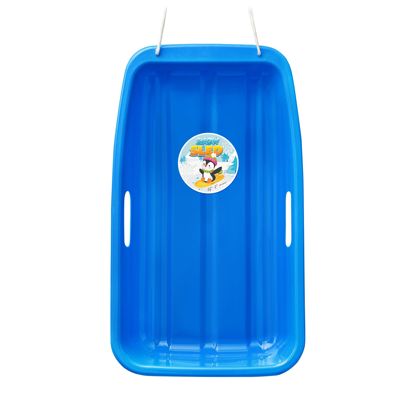 AGPTEK 25.6 Inch Durable Downhill Sprinter Toboggan Snow Sled Replacement for Boys Girls (Blue)