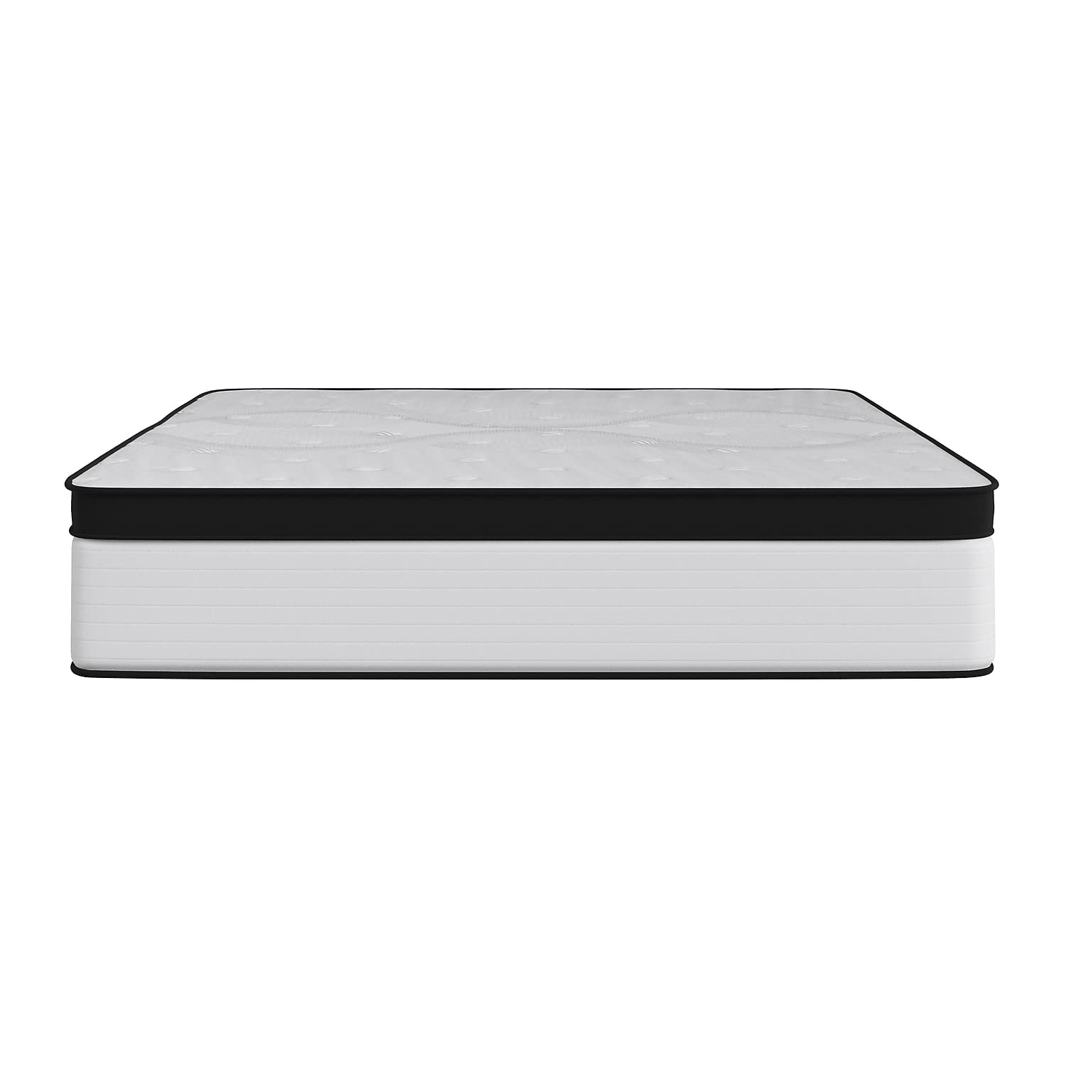 Flash Furniture Capri Comfortable Sleep 12" Hybrid Pocket Spring and Foam Mattress in a Box, Extra Firm Foam Pocket Spring Hybrid Mattress, Queen