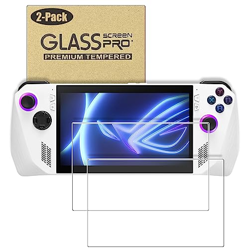 COCGVEL 2 Pack Screen Protector Tempered Glass Compatible with ASUS ROG Ally Handheld 7 inch 2023, Transparent Ultra HD, Anti-Scratch, 9H Tempered Glass, 2.5D Arc Edge