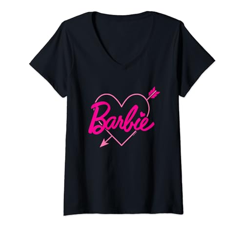 Barbie - Cupid Heart Logo V-Neck T-Shirt