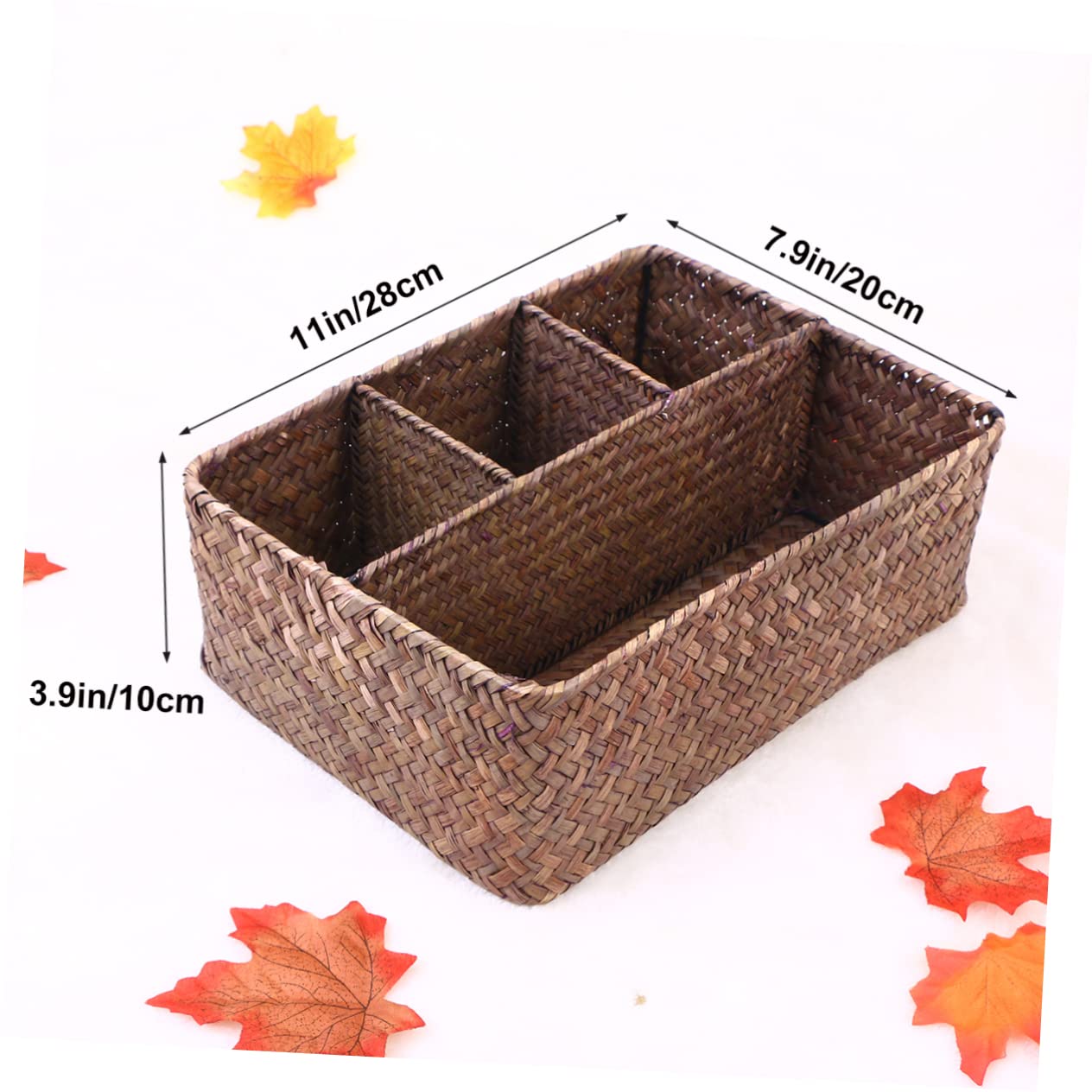 Alipis Makeup Organizer Drawers Stackable Wicker Baskets Makeup Organizer for Drawer Wicker Baskets with Lids Rectangular Wicker Basket Wicker Basket with Lid Makeup Tray Storage Showcase