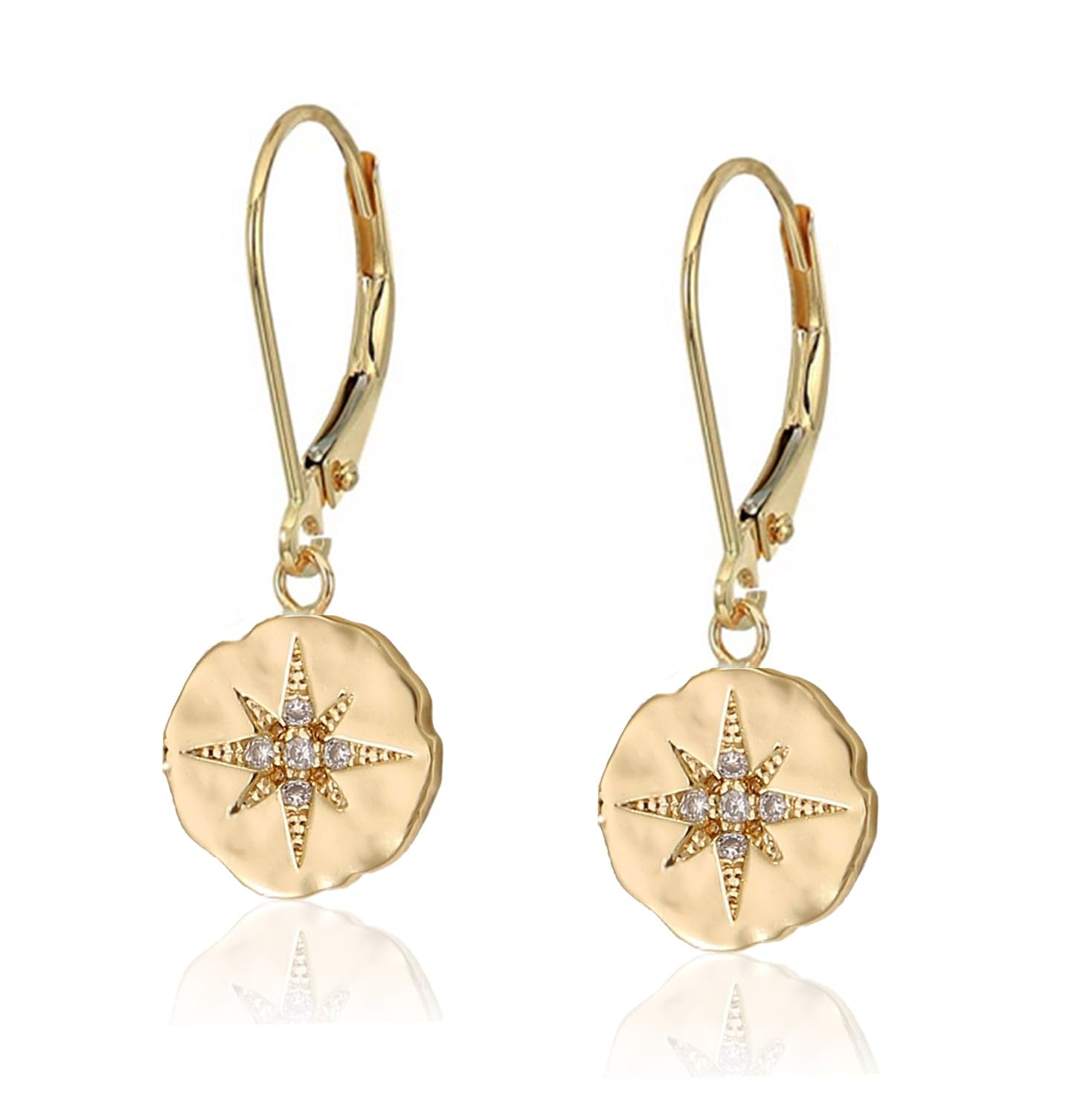 A Charmed Impression • Retirement Gift for Women • Enjoy the Next Chapter • Diamond Starburst Earrings • Congratulations • You'll be Missed • Be Proud of the Difference You Have Made Sterling Silver