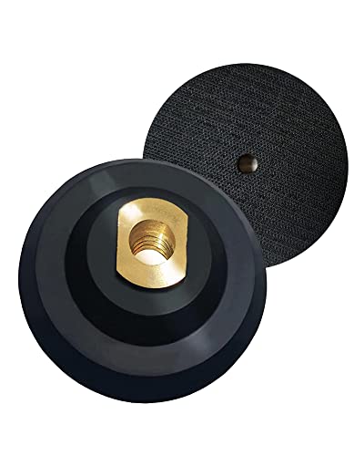 Rubber Backing Pad Black Rigid Backer Pads for Diamond Polishing Pads 5/8β-11 Hook and Loop Backing Pad (4 inch)