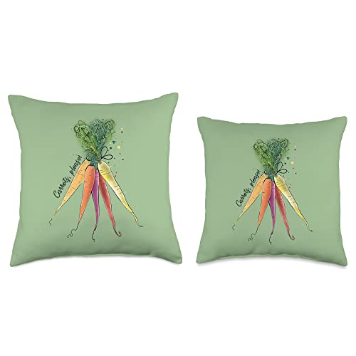 Easter Basket Gifts Ideas for All Ages Shirts for Boys and Girls Carrots for Easter Bunny Throw Pillow, 18x18, Multicolor