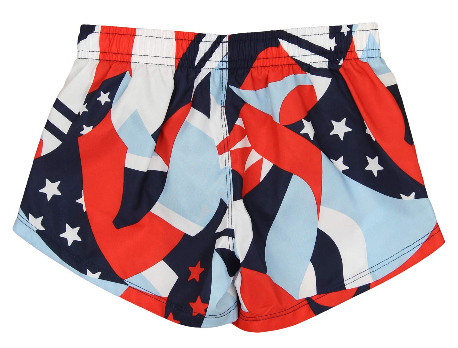 ADIDAS Little Girls All-Over Flag Printed Training Shorts, Red/White/Blue 3T