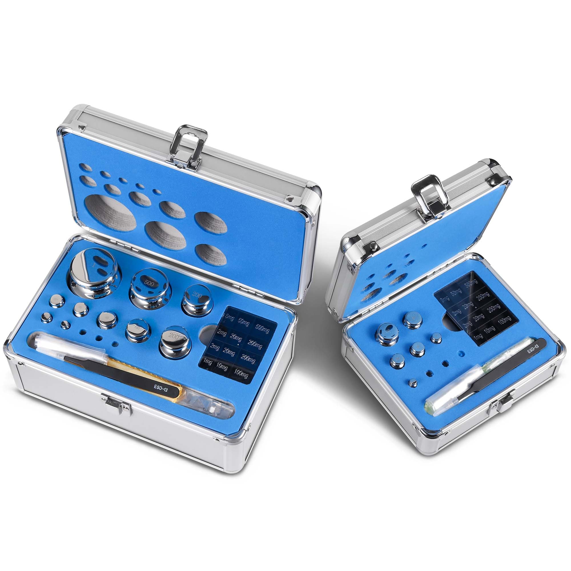 Goetland Certificated F1 Scale Calibration Weight Kit Set 25 pcs 1mg-1kg Stainless Steel High Precision for Balance Digital Scale Lab Education