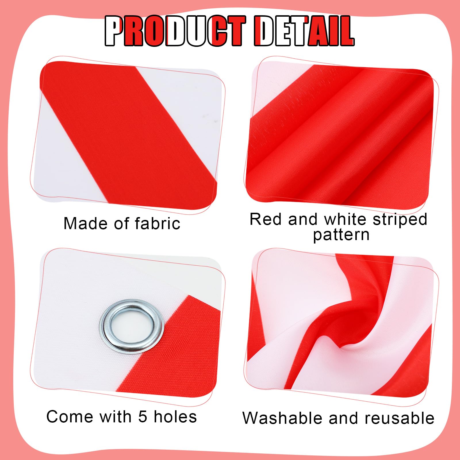 SmoothNovelty Carnival Tent Circus Theme Party Decorations White and Red Striped Circus Awning Decor 3D Awning Circus Tent Canopy for Mardi Gras Carnival Theme Party Decor, 9.84 x 78.74 Inch (3 Pcs)