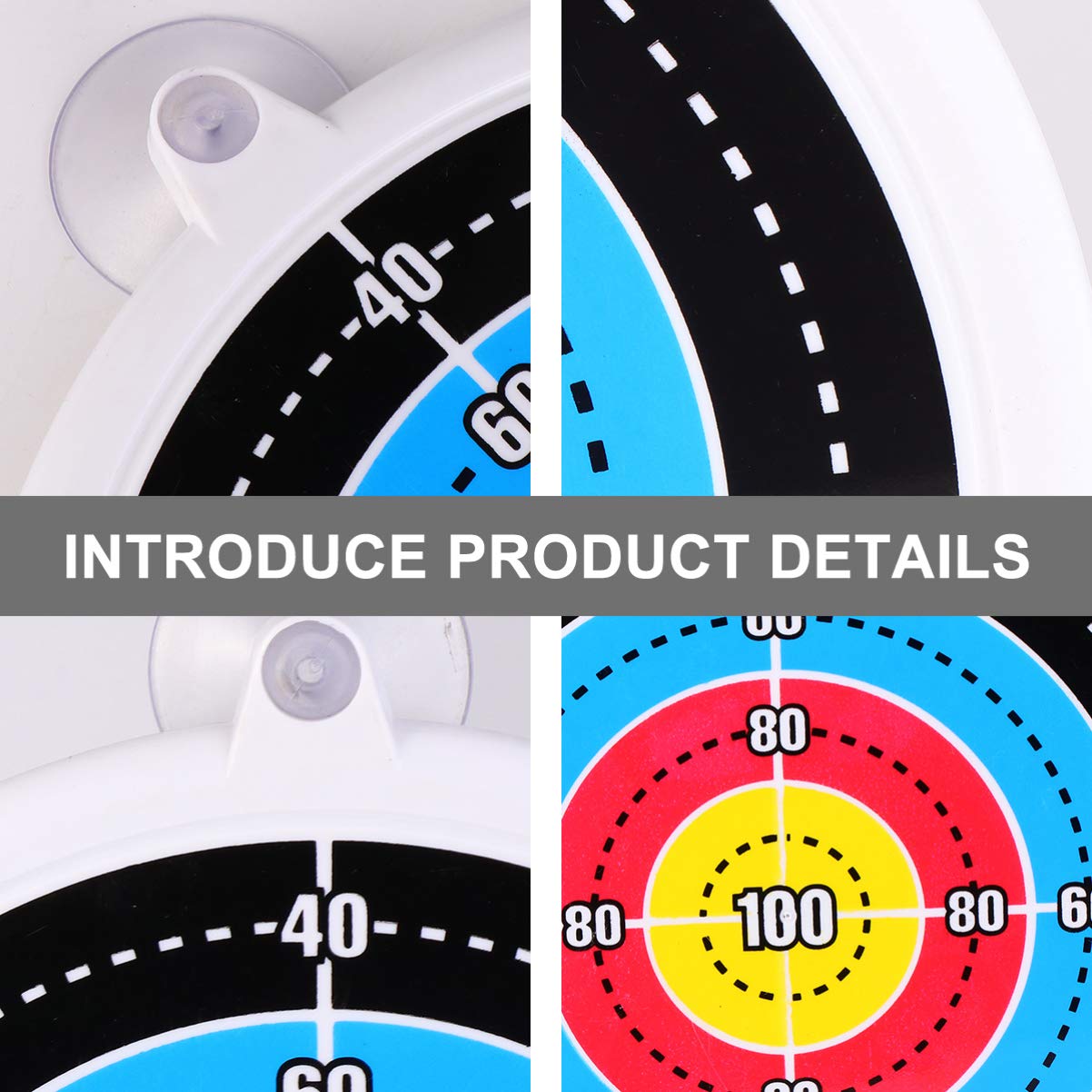 Abaodam Funny Archery Target for Kids Wall Hanging 24CM/ 10In Practical Plastic Target Bow Skill Target Games Target Ring Target for Indoor & Outdoor Toys Archery