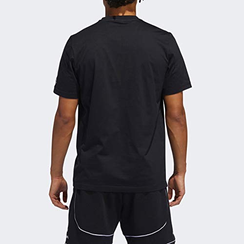 adidas mens Donovan Sense Logo Tee Black Small