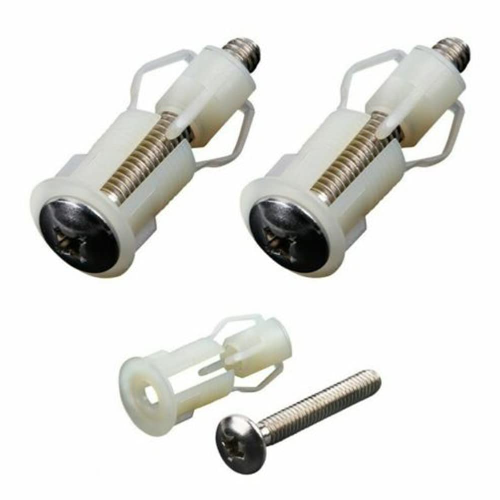 ALIWS Woodscrews,Multi-Purpose Screws,Top Fix Toilet Cover Seat Screws Well Nut Pan Fixing WC Blind Hole Fitting Kit for Universal Toilet Seat Hinges Commode-China,E (Color : B)