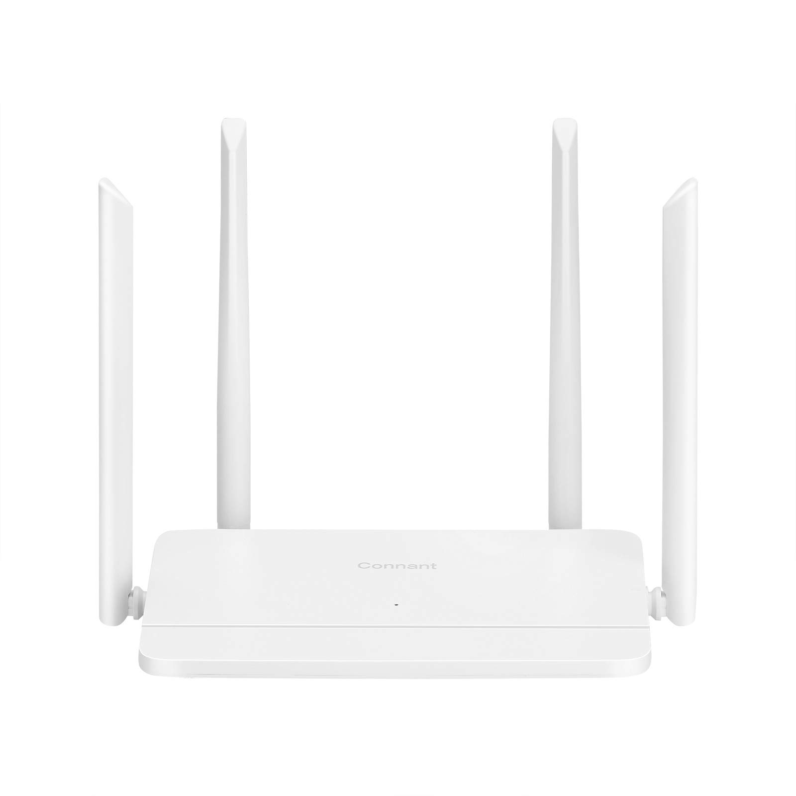 AC1200 Gigabit Wireless Internet Smart Router, Dual Band WiFi 5 Router, 4 Antennas for Strong Signal and High Speed, Full WiFi Signal Coverage for Large Home, Support for Repeaters and Access Points