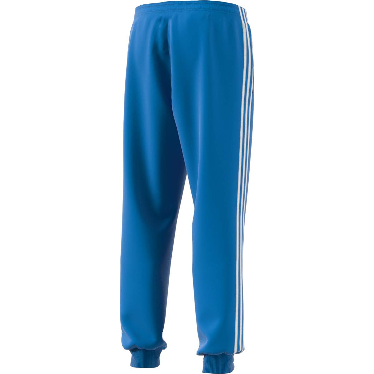 adidas Men's Athletics Essentials 3 Stripes Tapered Tricot Pant, Bright Blue/ White, Medium