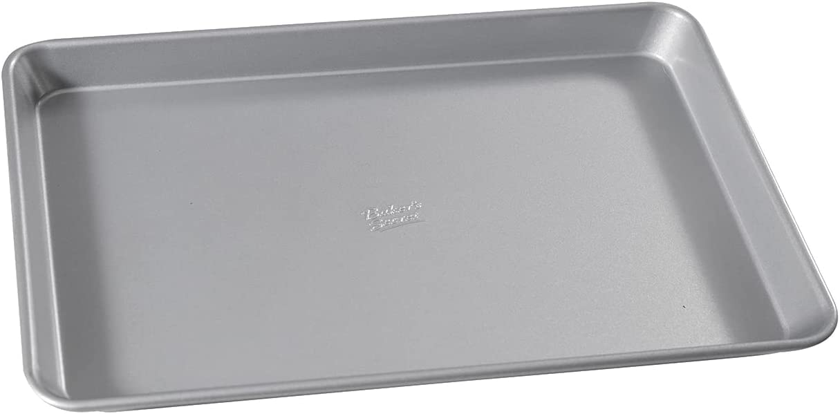 Baker's Secret Nonstick Cookie Sheet 15" x 9.5", Aluminized Steel Medium Size Cookie Tray Jelly Roll with 2 Layers Food-Grade Coating, Non-stick Cookie Sheet, Baking Accessories - Superb Collection