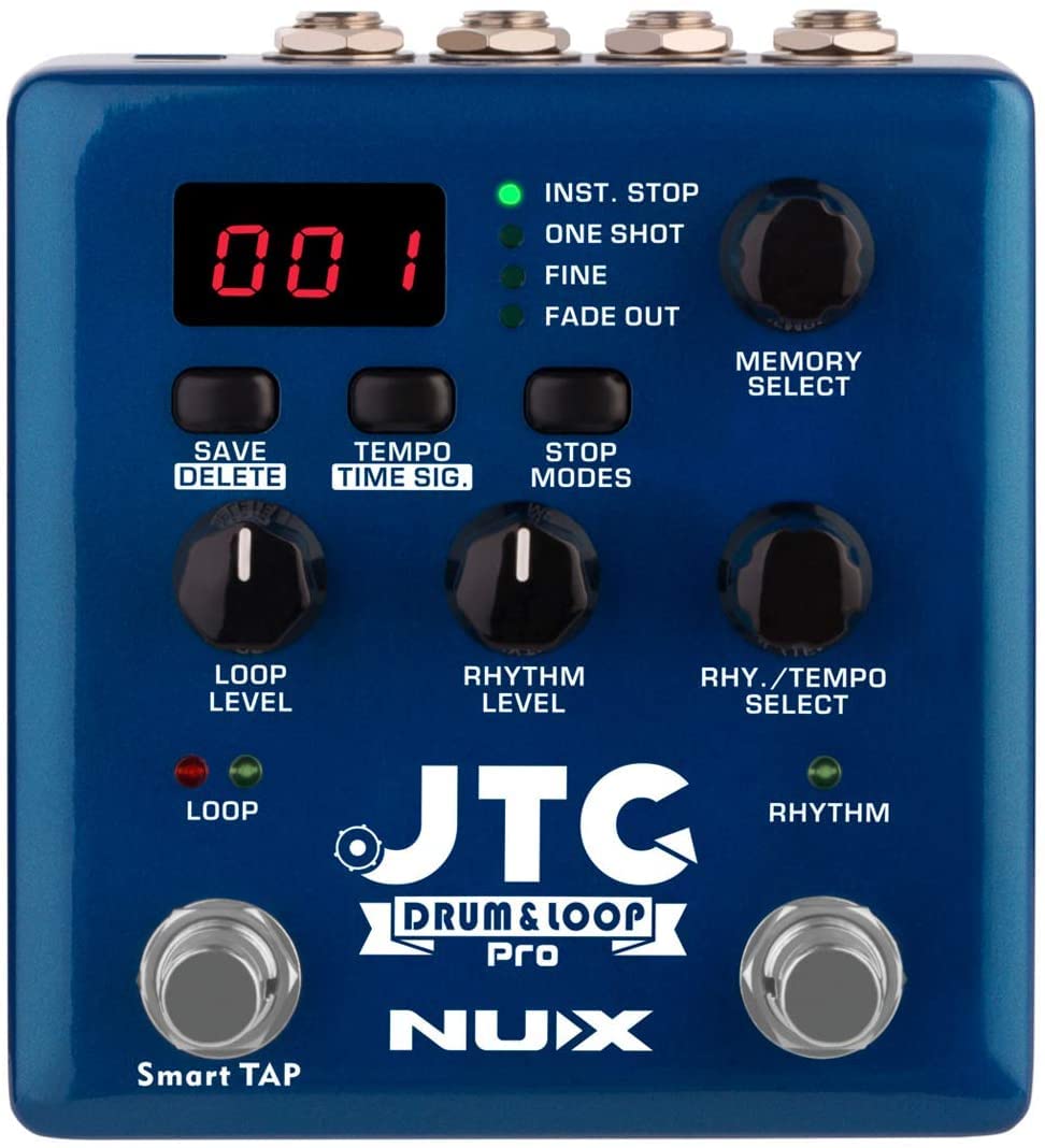 Briskdrop NUX JTC Pro Drum & Loop Pedal Bundle with 2 MXR Instrument Cables, 3 MXR Patch Cables and Dunlop Pick Pack, jtcprobundle1