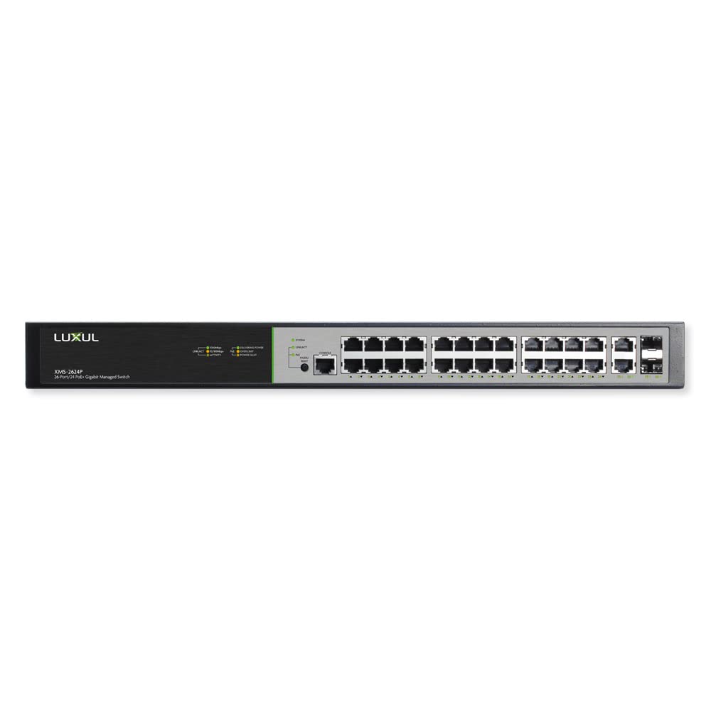 LUXUL 26-Port/24-Poe+ Managed Switch