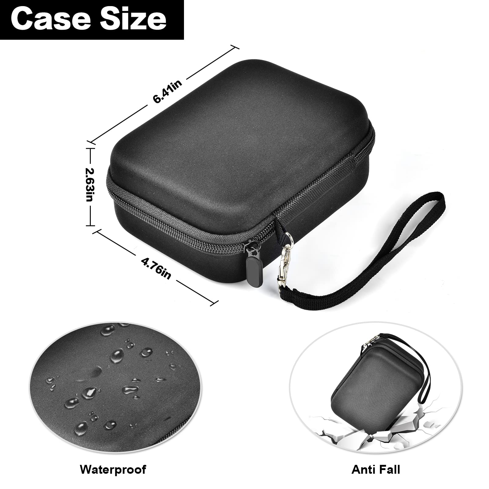 Cards Holder Case Compatible with PM TCG Cards/for SKYJO/for Five Crowns/for UNO/for Phase 10 Playing Cards, Card Game Storage Organizer Holds Up to 400 Cards - Black (Box Only)