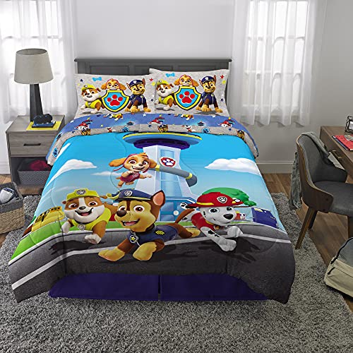 Franco Paw Patrol Kids Bedding Super Soft Comforter And Sheet Set, 5 Piece Full Size, (Official) Nickelodeon, 39 x 75 Inch