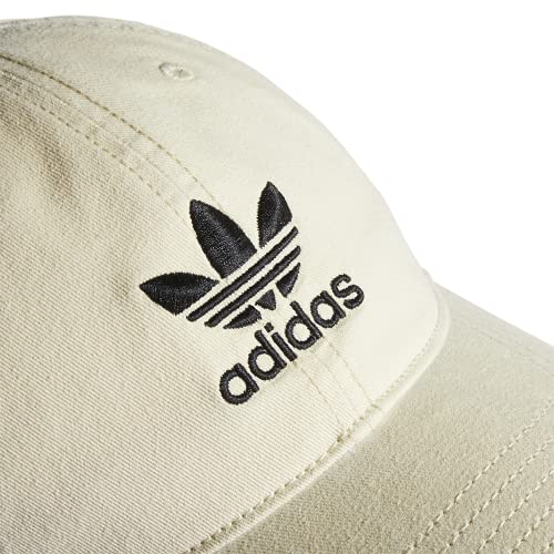 adidas Originals Men's Relaxed Strapback Cap Old, Sand Beige/Black, One Size