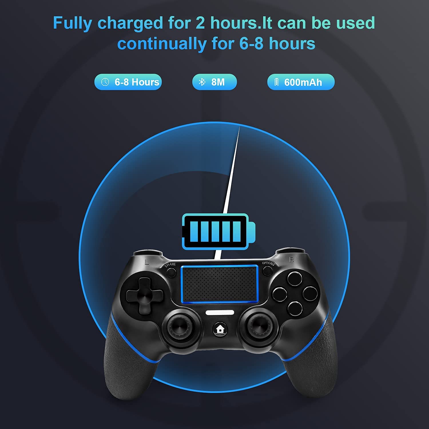 Anivia PS4 Wireless Controller, C200 Gamepad DualShock 4 Console for Playstation 4 Touch Panel Joypad with Dual Vibration Game Remote Control Joystick
