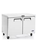 Atosa Commercial Undercounter Refrigerator,Commercial Medium Beverage Cooler Fridge Center MGF8402 2 Door Stainless Steel Horizontal Refrigerators 12 Cu.Ft.48W30D36.6H inch 32?-38?