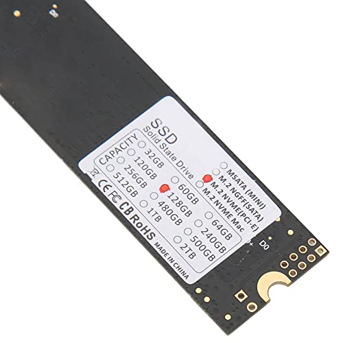 ASHATA NVMe M.2 Internal SSD,128GB 256GB 512GB 1TB Optional SSD PCIe NVMe M.2 Internal SSD High Performance Solid State Drive R/W 2000/ 1500MB/S(1TB)