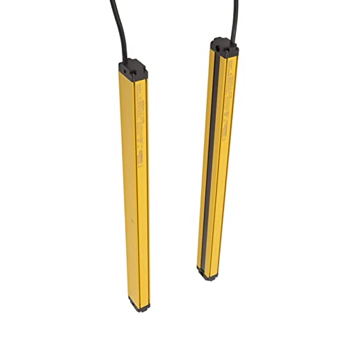 Forging Machine Tool, DC10 to 30V 2Pcs Yellow Light Gratings 0.3 to 2 Meters Detection Distance Fast Response Light Screen Infrared Radiation (8 beams BEM0840-C-280NB)