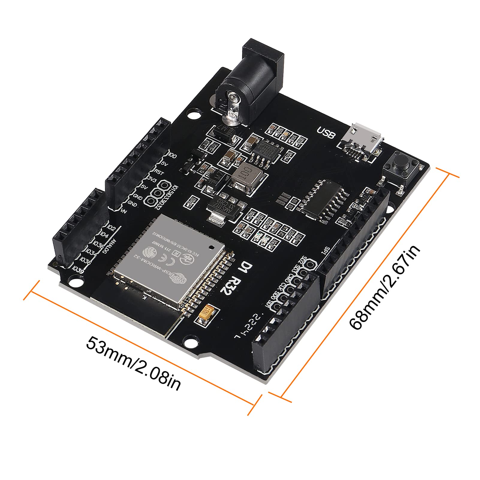ALMOCN 2PCS ESP32 Wemos D1 Mini WiFi Wireless Bluetooth Development Board CH340 4M Flash with Micro USB for Arduino R3 D1 R32