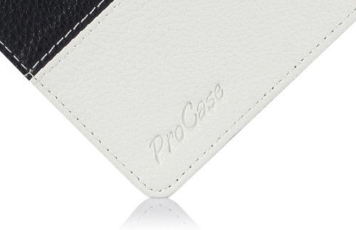 ProCase for Microsoft Surface 3 Case - Premium Folio Cover for Microsoft Surface 3 (10.8")(2015 Release), Built-in Stand with Multiple Viewing Angles, Exclusive for Surface 3 10.8 inch (White/Black)