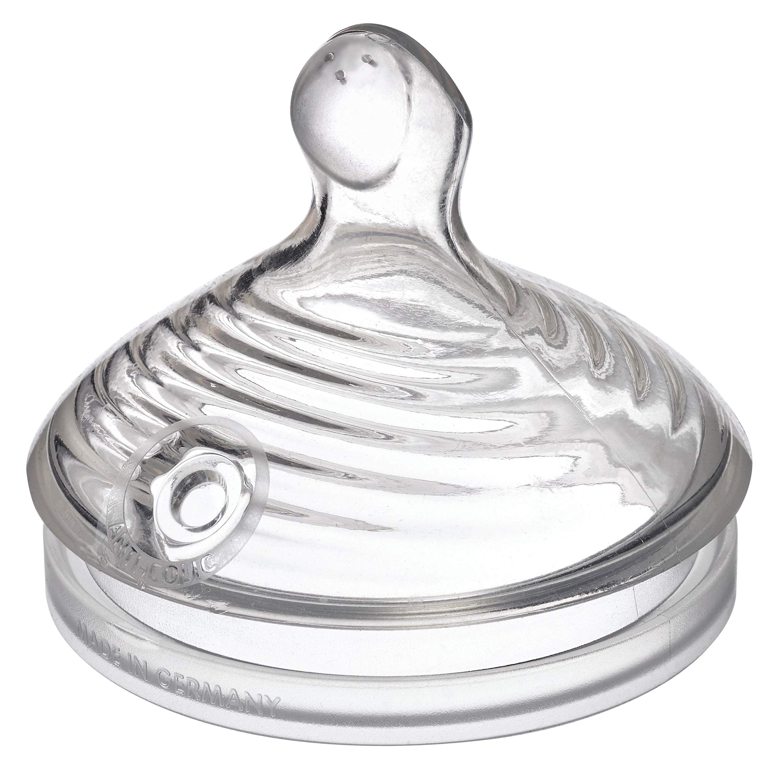 NUK Simply Natural Slow Flow Baby Bottle Nipples, 2 Pack