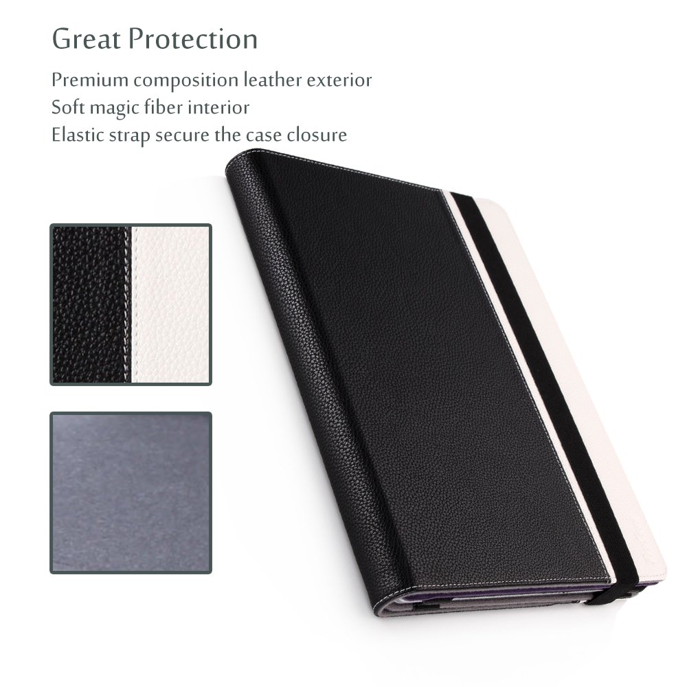 ProCase Surface Pro 7 / Pro 6 / Pro 2017 / Pro 4 / Pro LTE/Pro 3 Case - Folio Cover Case for Microsoft Surface Pro 6 / Pro 2017 / Pro 4 / Pro LTE/Pro 3, Compatible with Type Cover Keyboard –Black