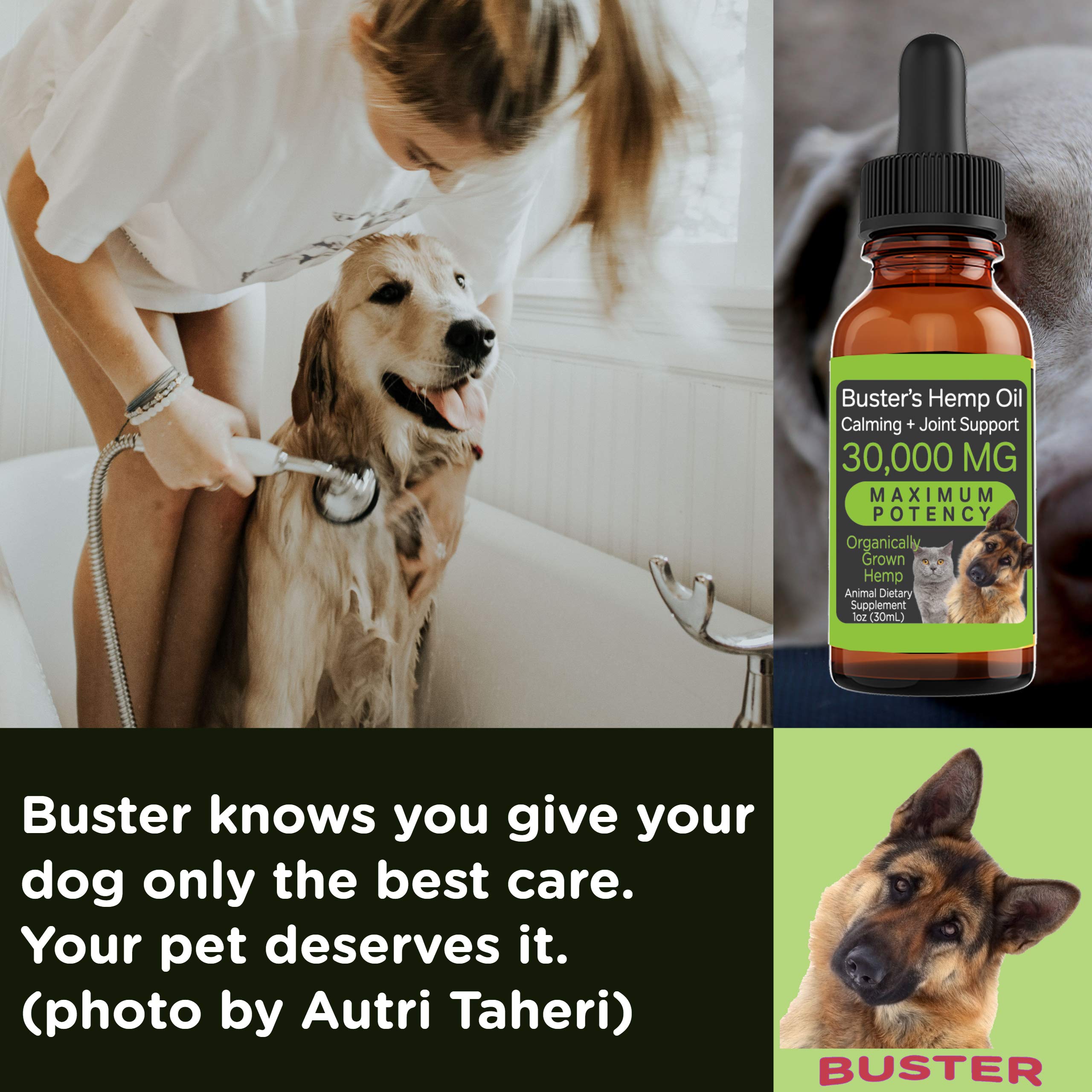 Busters Hemp Oil for Dogs, 3Pack, Calming, Pain Relief for Dogs and Pets, Advanced Mobility Support