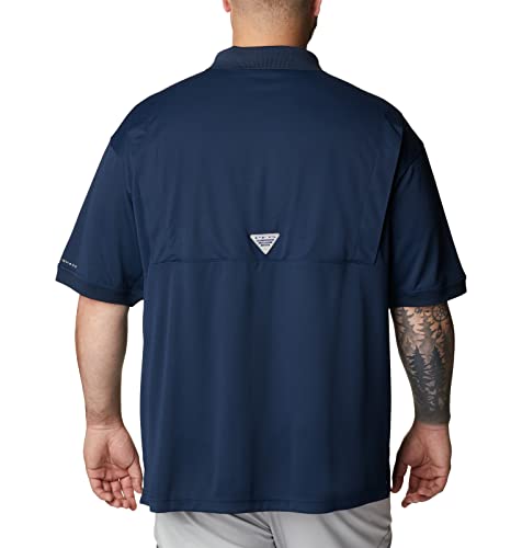 Columbia Men's PFG Perfect Cast Polo Shirt, Breathable, UV Protection Collegiate Navy