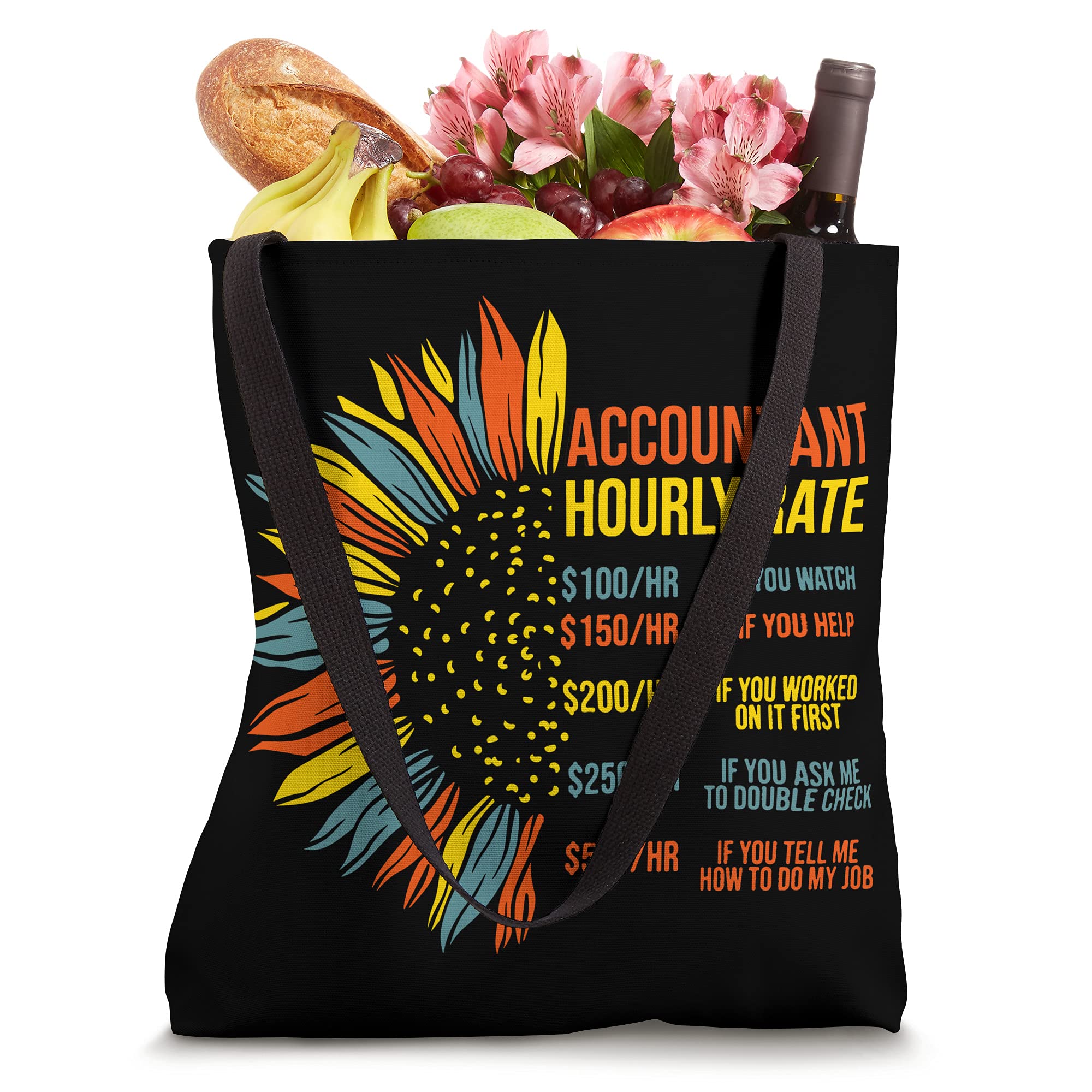 Accountant Hourly Rate Tax Accounting CPA Grad Bookkeeping Tote Bag