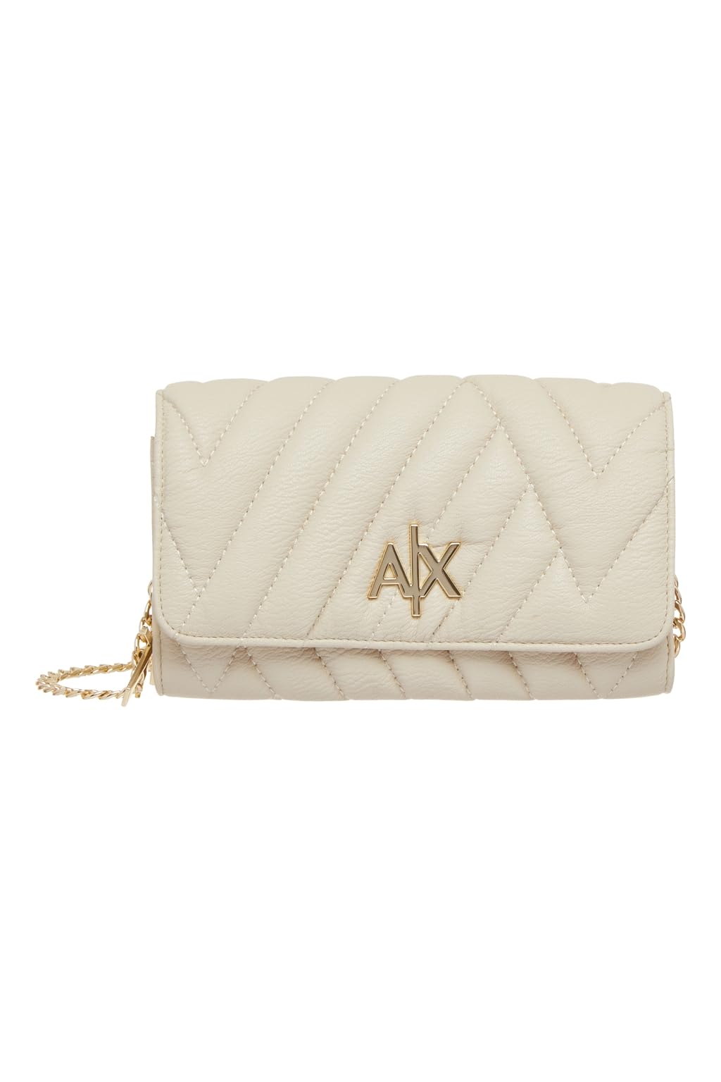 A|X ARMANI EXCHANGE Women's Margareth Wallet On Chain, Dusty Ground, Small