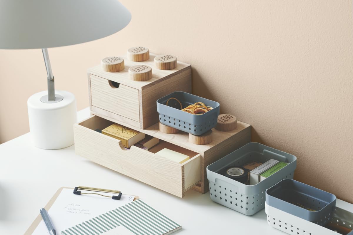 LEGO 2x2 Wooden Desk Drawer, Oak Soap Treated