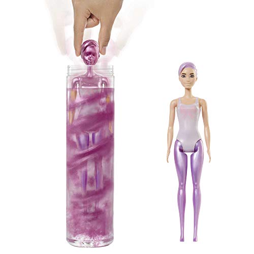 Barbie Color Reveal Doll & Accessories, Shimmer Series, 7 Surprises, 1 Barbie Doll (Styles May Vary)