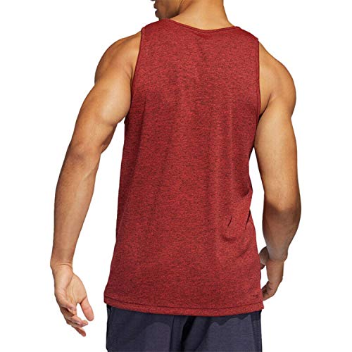 ADIDAS Men's Axis Tank Top, Black/Active Red XL