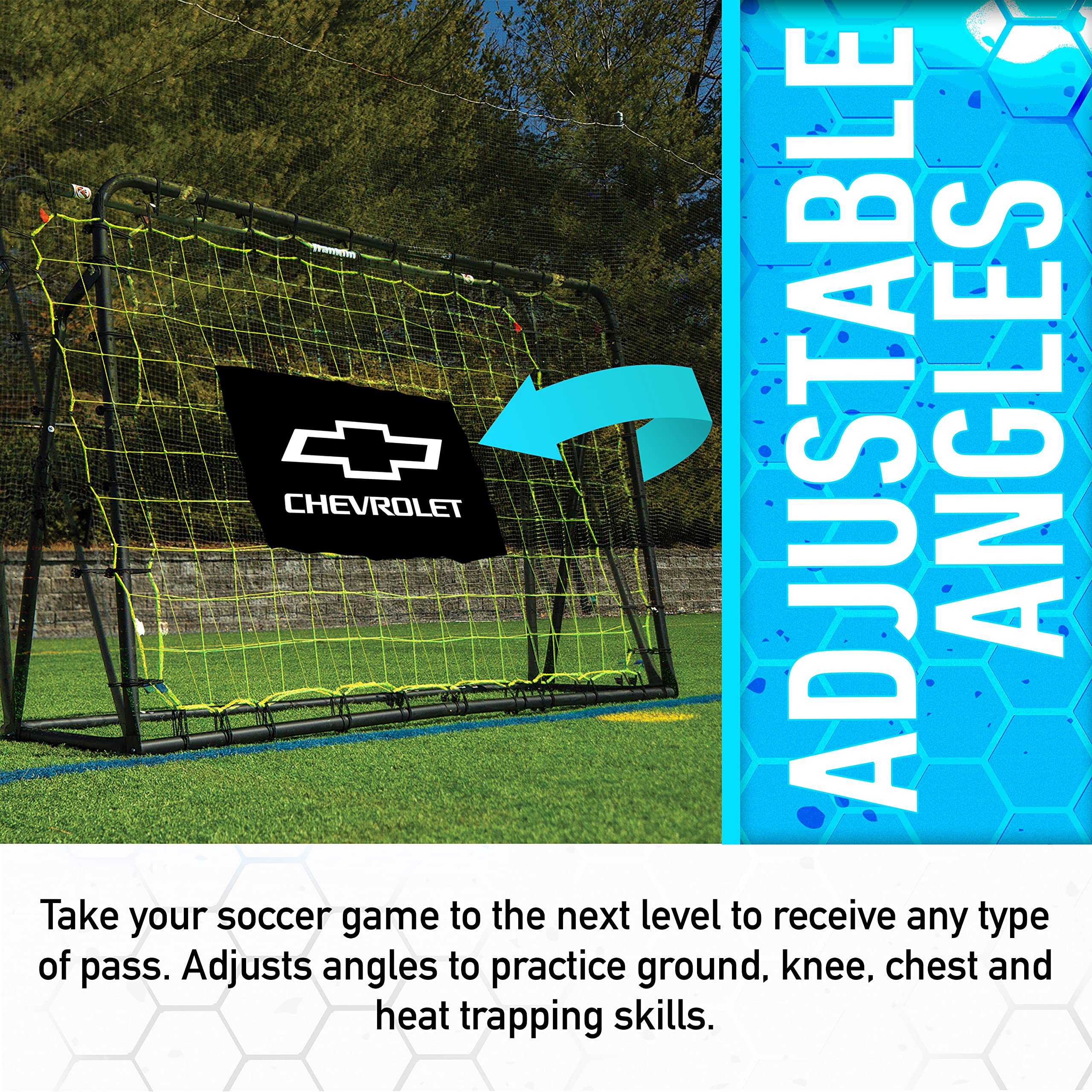 Franklin Sports Soccer Rebound Net - Training Soccer Net - Perfect for Backyard Soccer Practice - Portable 6'x4' Net with Steel Frame - Black