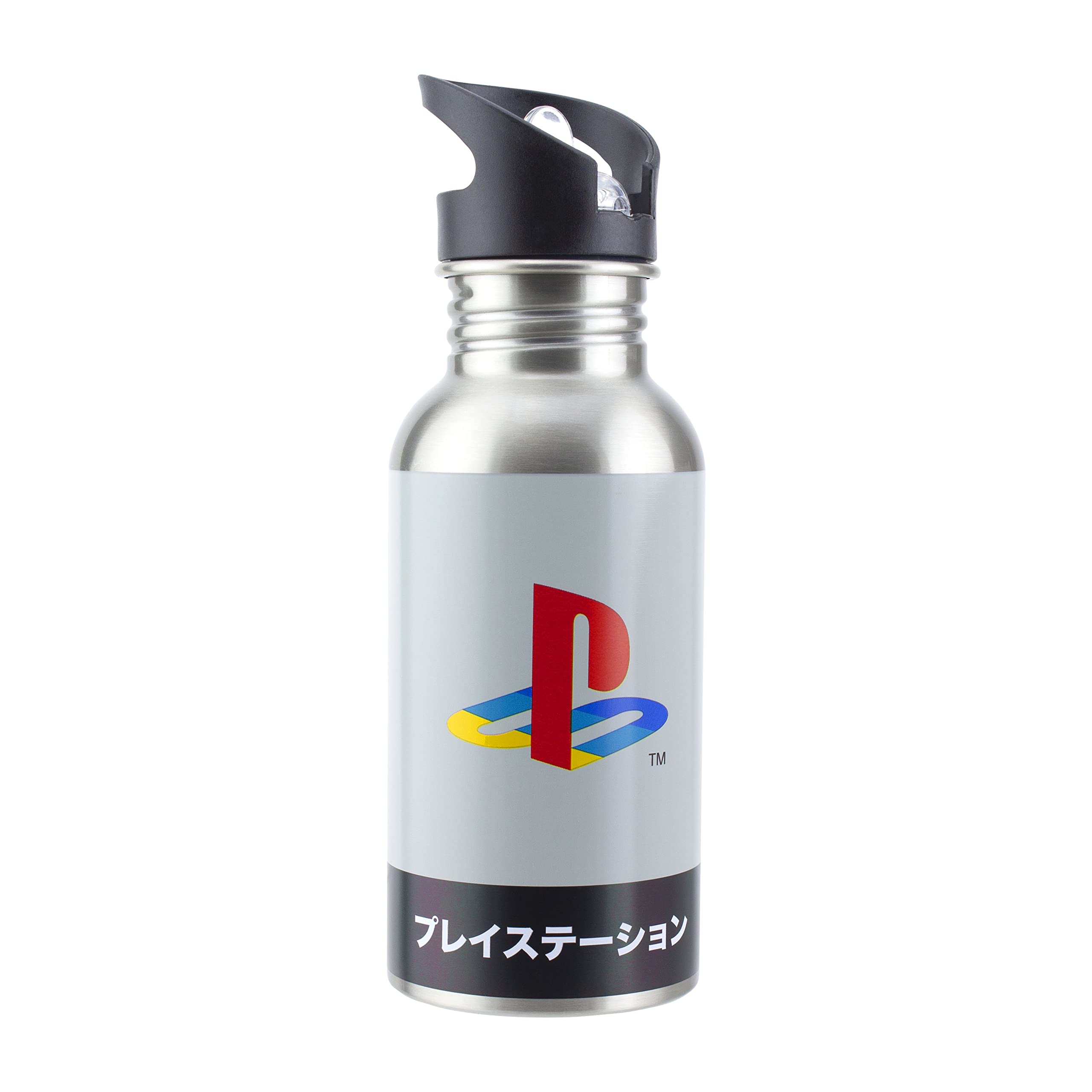 Paladone Playstation Heritage Stainless Steel Water Bottle, 500 ml, 16.9 fl oz