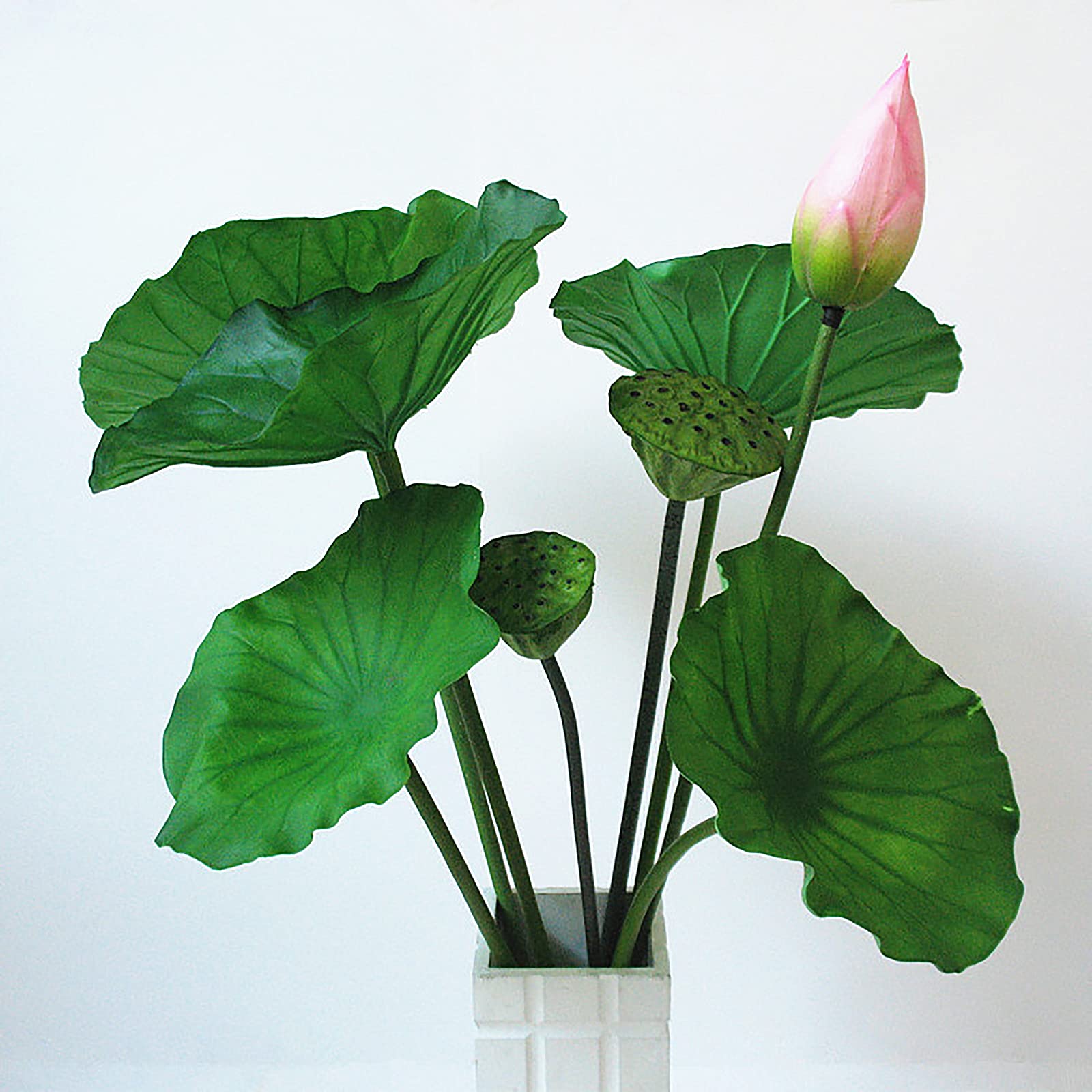 BHSHUXI 8 pcs Lotus Decorative Simulated Artificial Lotus Flower Artificial Floating Lotus Flower Foam Pond Decoration Plants Artificial Lotus Bud Bouquet Bunch for Garden Pool Fish Tank Decor
