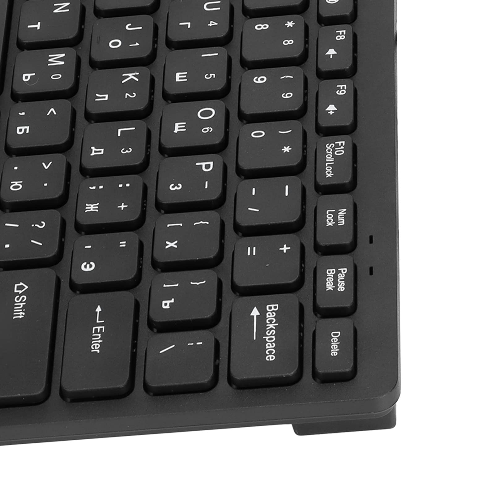 Asixxsix Wired USB Keyboard, Ergonomic Design 78 Keys Mechanical Keyboard Wired Computer Keyboard Gaming Keyboard Black Keyboard for PC Laptops Notebook Computer, Plug and Play (Russian)