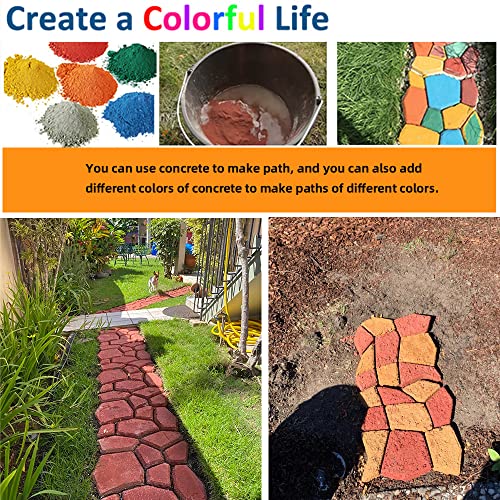 Avalution Reusable Concrete Mold 17"x17"x1.6" Walker Maker Courtyard Stepping Stone Molds Lawn Garden DIY Paving Mold(Irregular)