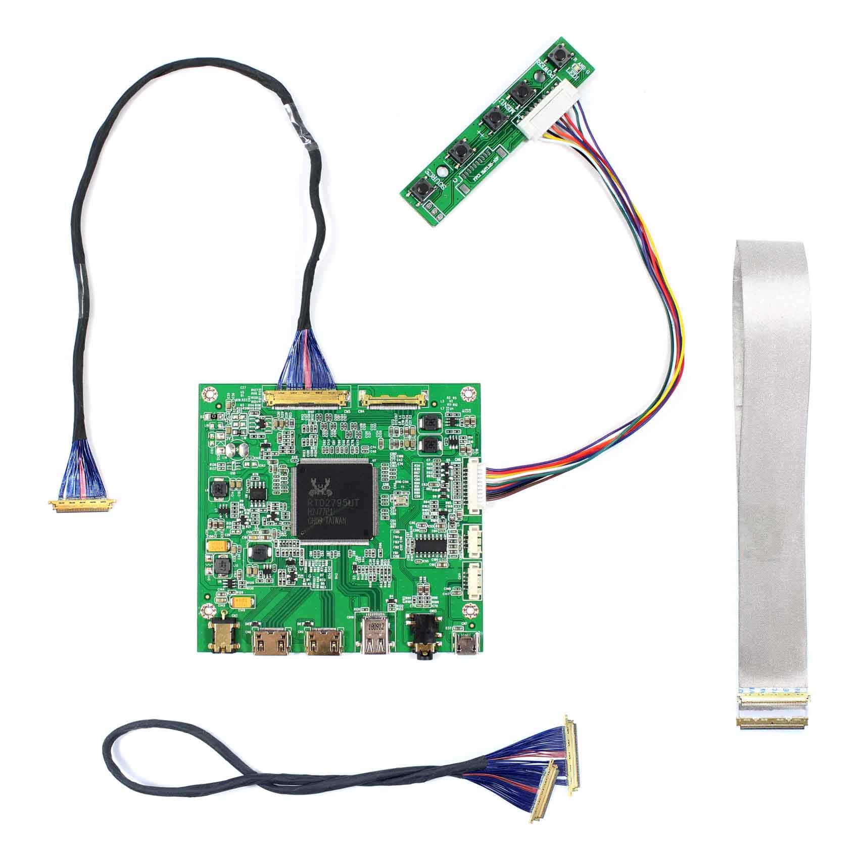 VSDISPLAY HD-MI Controller Board Work for 3840X2160 4K LCD Screen Display: NV156QUM-N32/N43/N44/ N51/N72/N81 LP156UD1 LTN156FL02 B156ZAN02 B156ZAN03 LQ125D1JW31 LQ156D1JW31 LQ133D1JW33 LQ156D1JW04