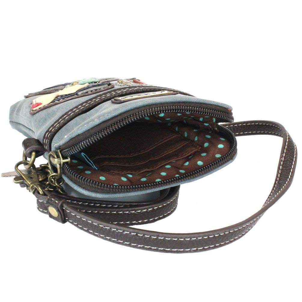 Chala Schnauzer Cellphone Crossbody Handbag - Convertible Strap Schnauzer Mom Gift