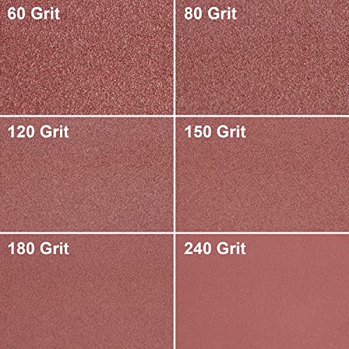 AOTE-PITT Drywall Sander Kit, Drywall Sander Sanding Discs Set 18 Pcs, 9 Inch 6 Hole Sander Sandpaper, 3Pcs Each of 60/80/120/150/180/240 Grits