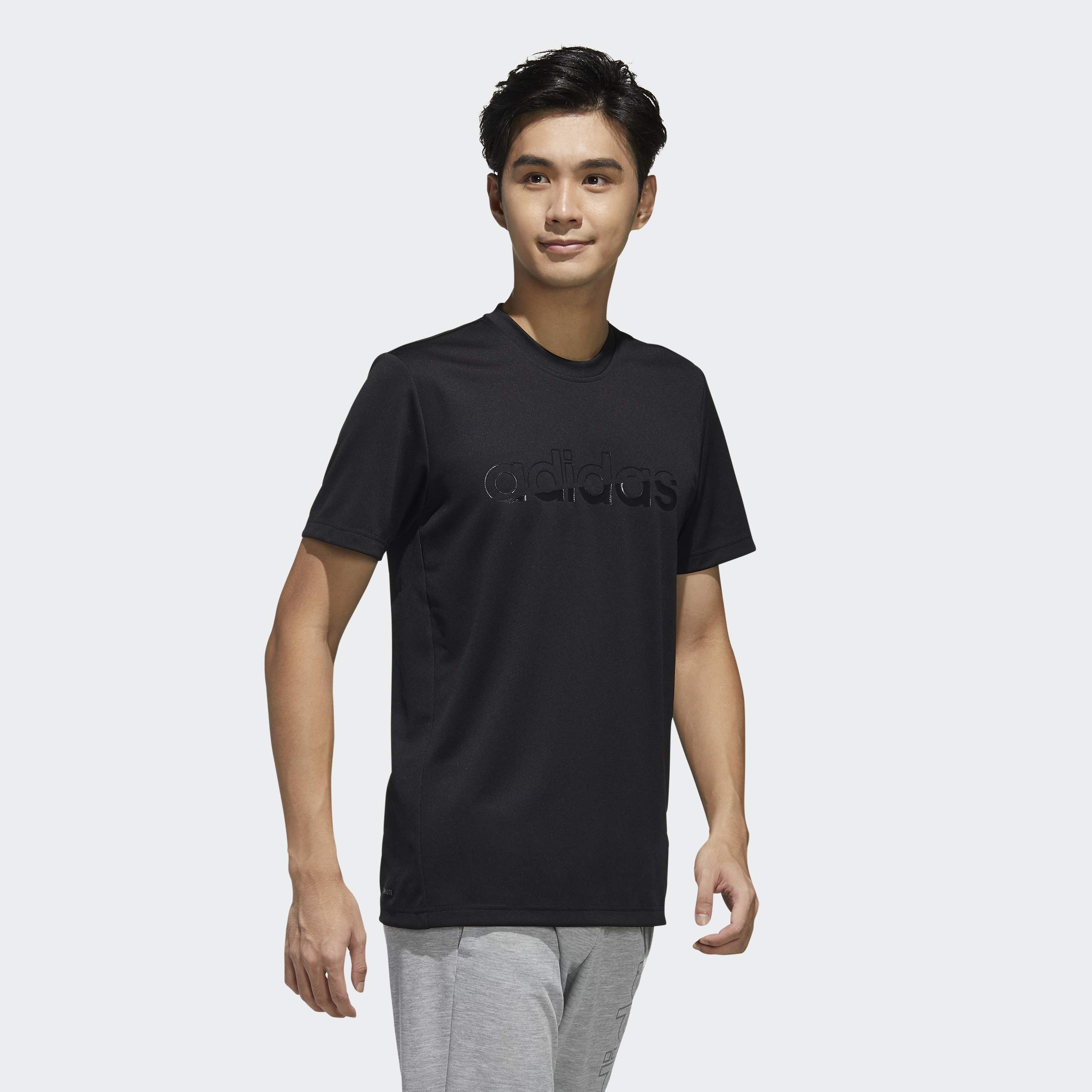 adidas Men's Designed 2 Move Branded Tee Black/Black Small
